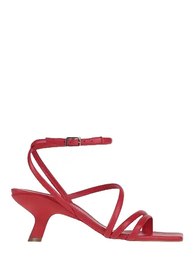 VIC MATIE Leather Thong Sandals - Red