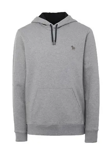 Paul Smith Regular Fit Organic Cotton Hoodie - Grey