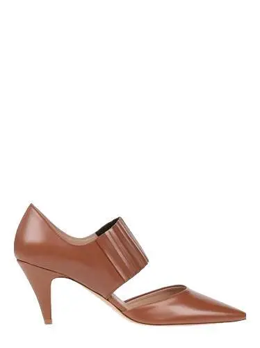 TOD'S Leather Mary Jane Pumps - Beige