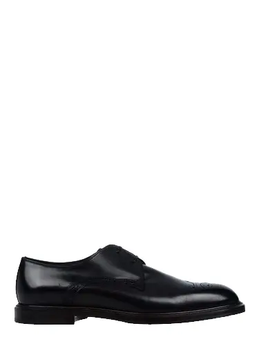 Dolce & Gabbana Lace-up Calfskin Derby Shoes - Black