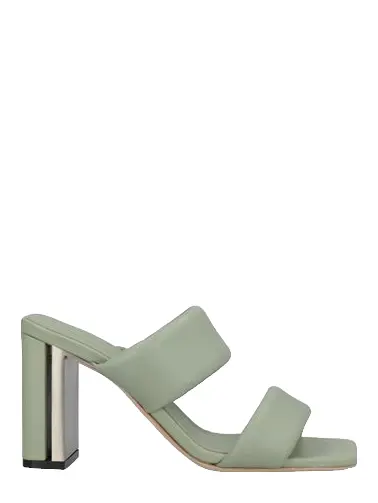VIC MATIE Leather Sandals With Metal Heel - Green