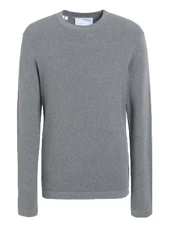 SELECTED Knitted Mélange Sweater - Grey