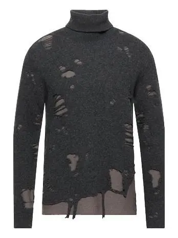 PAOLO PECORA Turtleneck Virgin Wool Knit - Grey