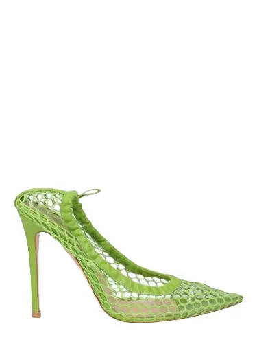 GIANVITO ROSSI Crochet Knit Pumps - Green