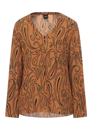 Aspesi Paisley-print Crepe Top - Beige