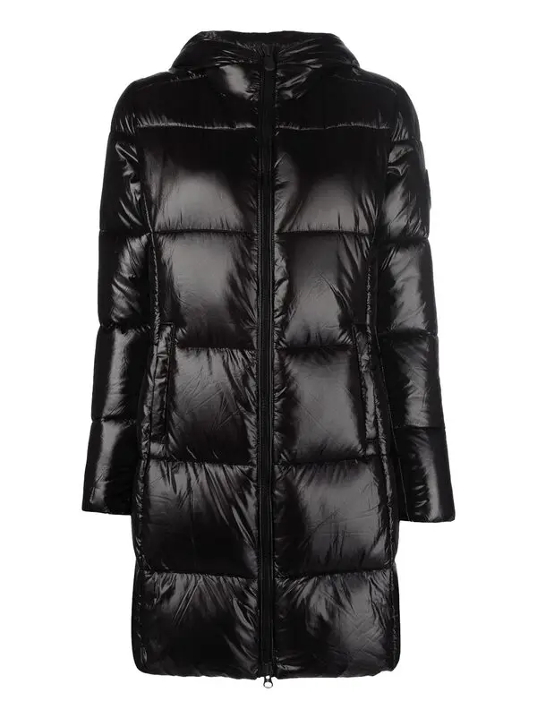 SAVE THE DUCK Ines Hooded Puffer Coat - Black