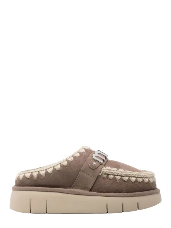 Mou Suede Mules - Neutrals