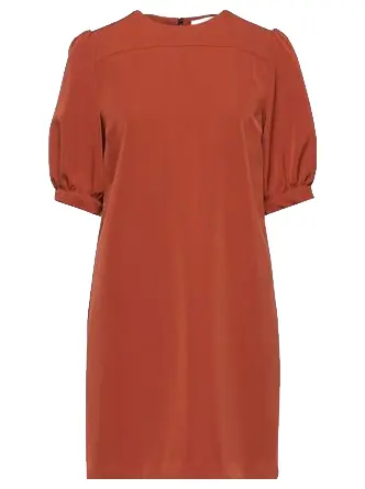 SOLOTRE Mini Flared Dress - Red