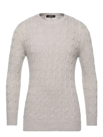 Alpha Studio Long Sleeve Mélange Knit Sweater - Beige