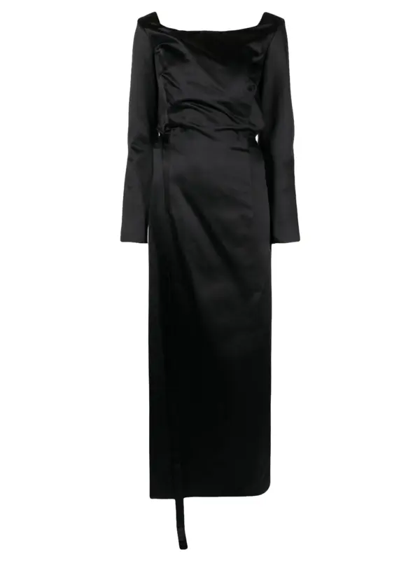 LITKOVSKA Lace-up Detail Maxi Dress - Black