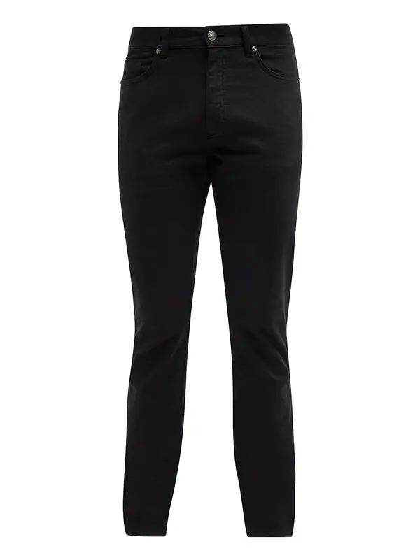 Zegna 5-pocket Stretch Pants - Black Solid