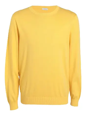 Malo Cotton Knit Sweater - Yellow