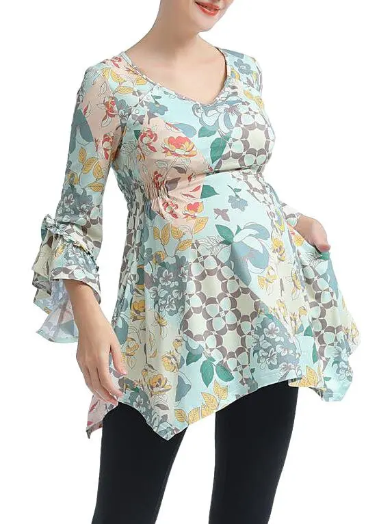 KIMI + KAI Sue Maternity/nursing Tunic - Multicolored
