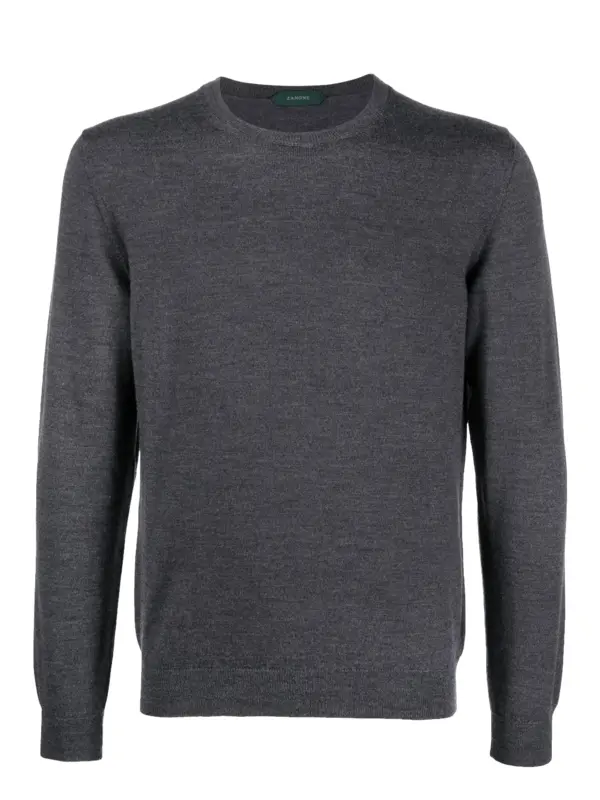 ZANONE Crew-neck Fine-knit Jumper - Grey
