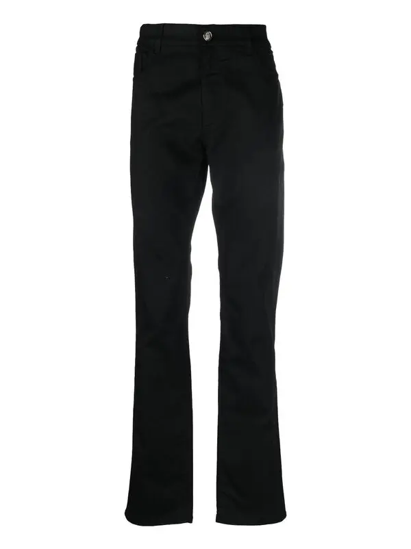 BILLIONAIRE Logo-patch Slim-fit Jeans - Black