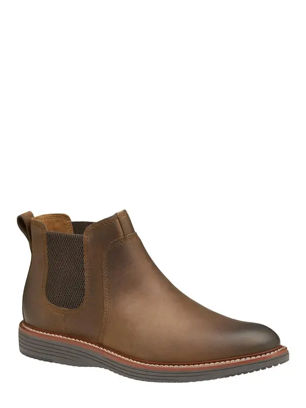 Johnston & Murphy Upton Chelsea Boot - Brown Oiled Full Grain