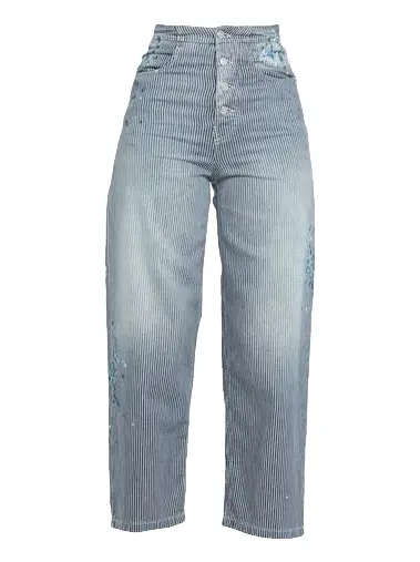 DEPARTMENT 5 Striped Mom Jeans - Blue