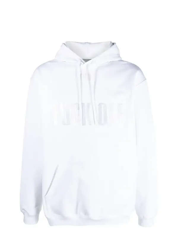 VTMNTS Slogan-print Long-sleeve Hoodie - White