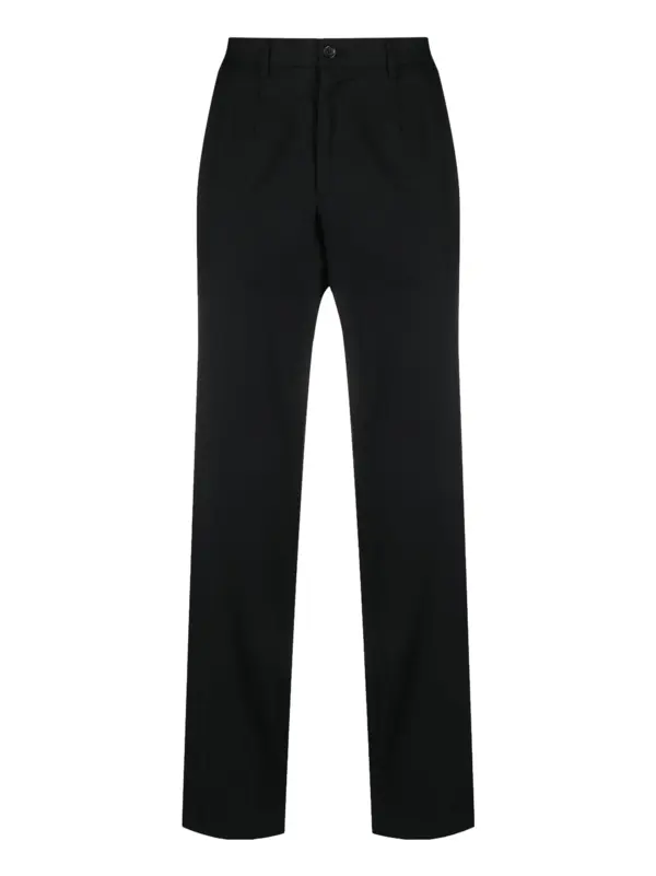 Dolce & Gabbana Tailored Trousers With Logo Tag - Black