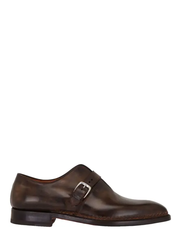 Bontoni Buckled Leather Shoes - Brown