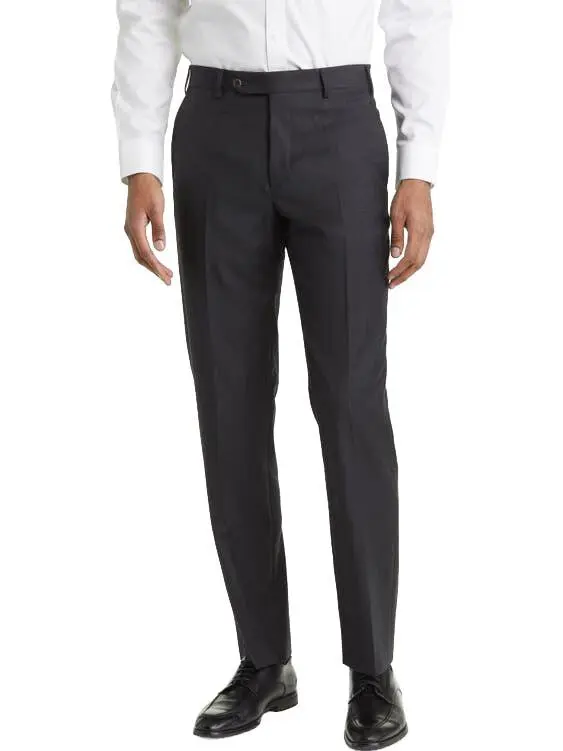 Zanella Devon Super 110s Serge Trousers - Dark Grey