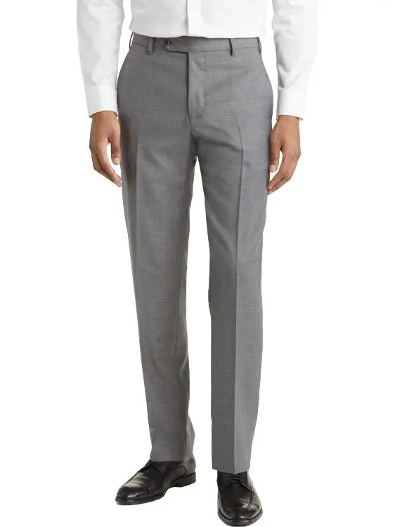 Zanella Devon Super 110s Serge Trousers - Lt Grey