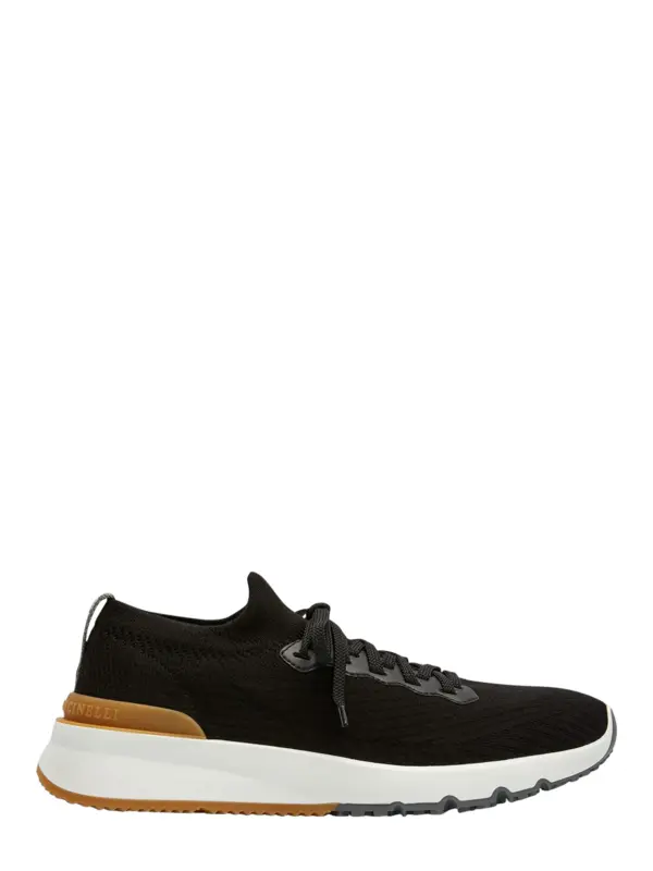 Brunello Cucinelli Stretch-knit Runner Sneakers - Black