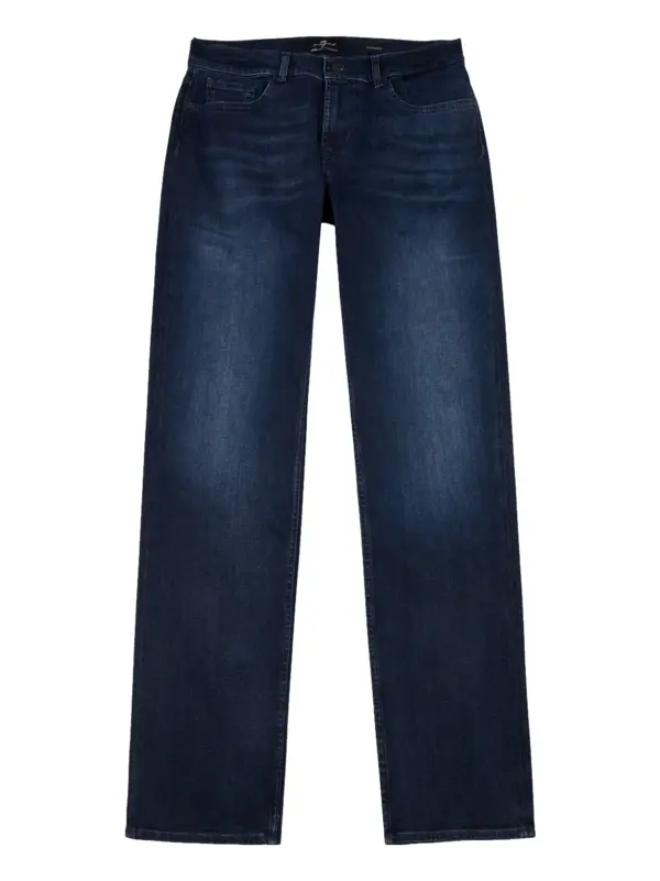 7 For All Mankind Luxe Performance Eco Straight-leg Jeans - Dark Blue