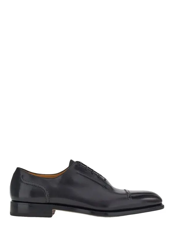 FERRAGAMO Leather Oxford Shoes - Black