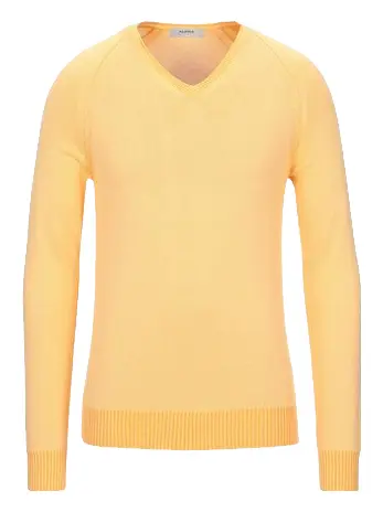 Alpha Studio Knitted V-neck Sweater - Orange
