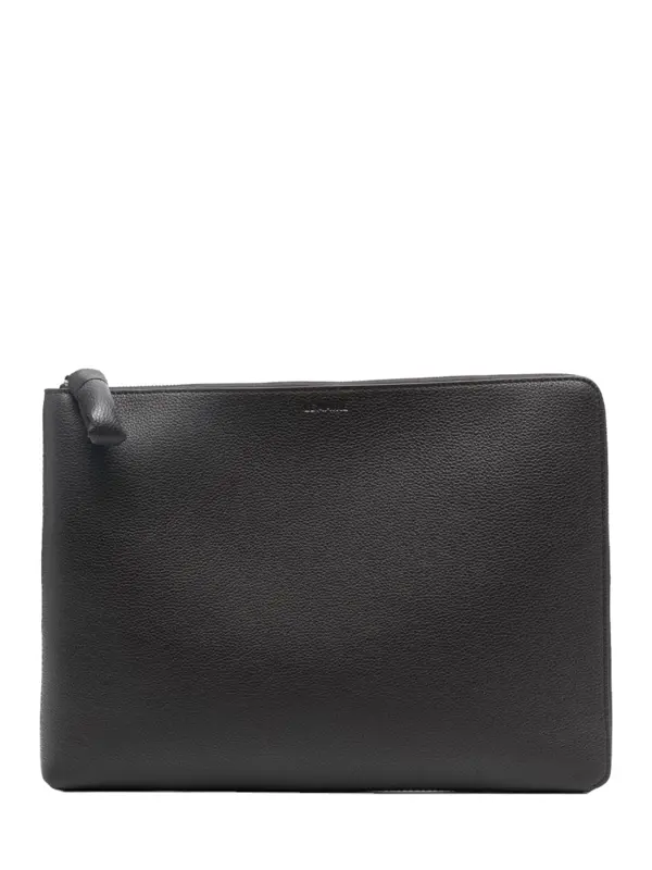 LEMAIRE Debossed-logo Clutch - Brown
