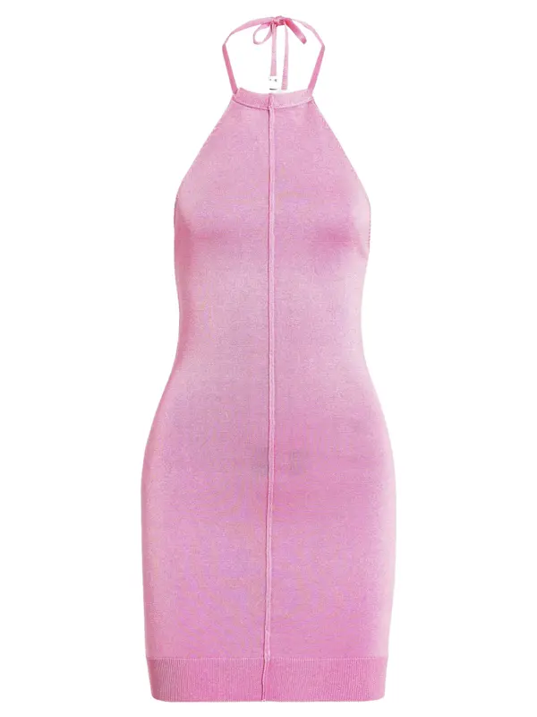 1017 Alyx 9sm Butterfly Halterneck Mini Dress - Pink