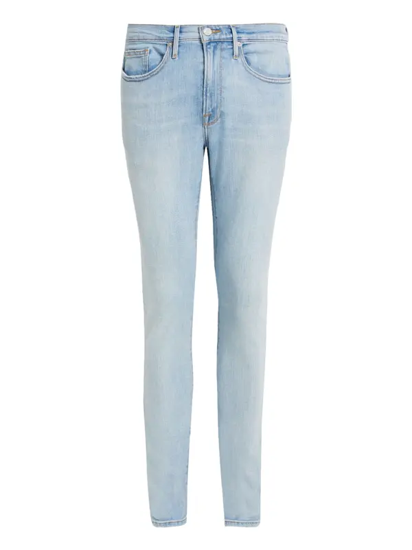 FRAME L'homme Skinny Fit Distressed Denim Jeans - Light Denim