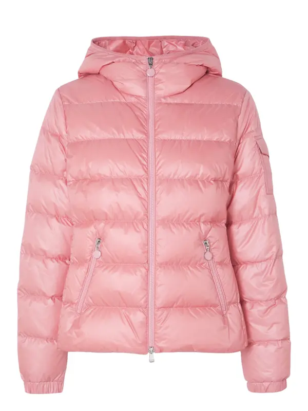 Moncler Gles Hooded Quilted Shell Down Jacket - Pink