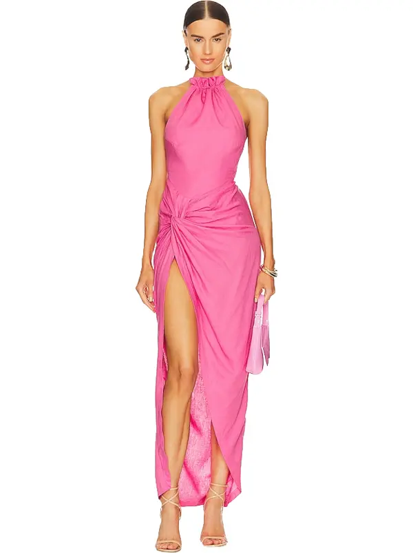 OW Isla Dress In Fuchsia - Pink