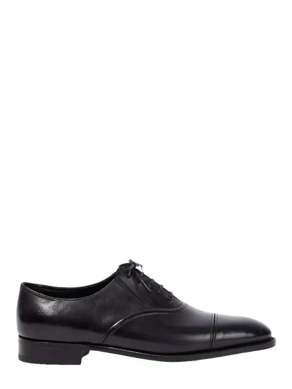 John Lobb Moorgate Leather Derby Shoes - Black