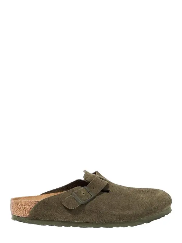 BIRKENSTOCK Boston Suede Mules - Green