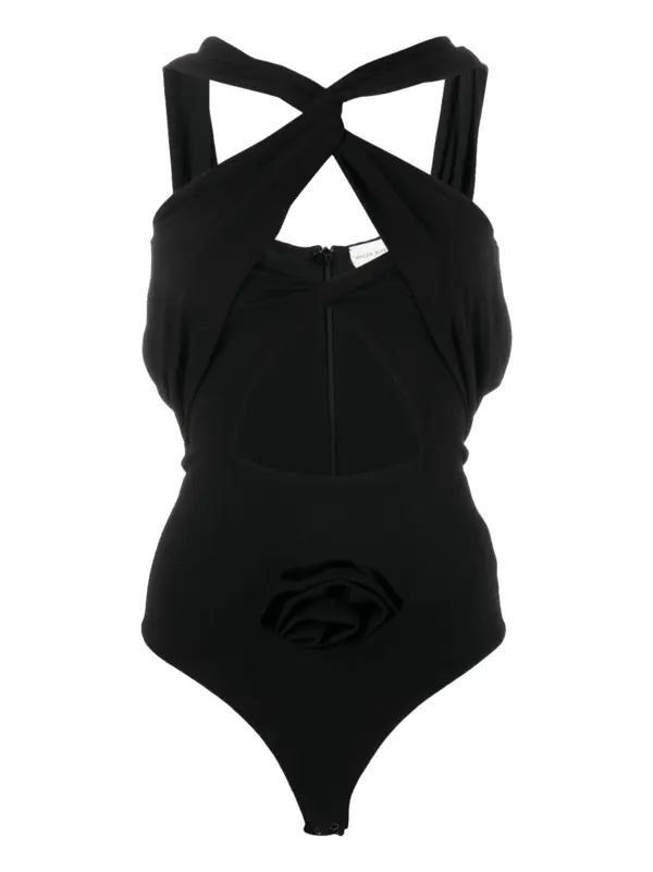 Magda Butrym Twisted Cut-out Bodysuit - Black