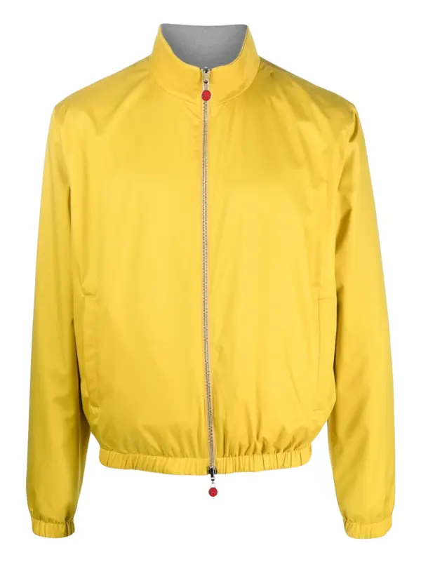 Kiton Funnel Neck Bomber Jacket - Yellow