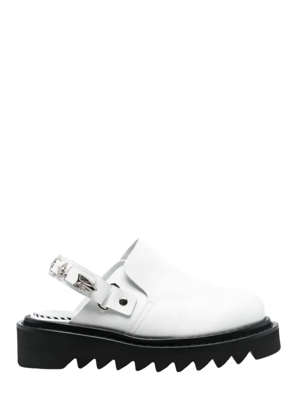 Toga Buckled Ankle-strap Mules - White