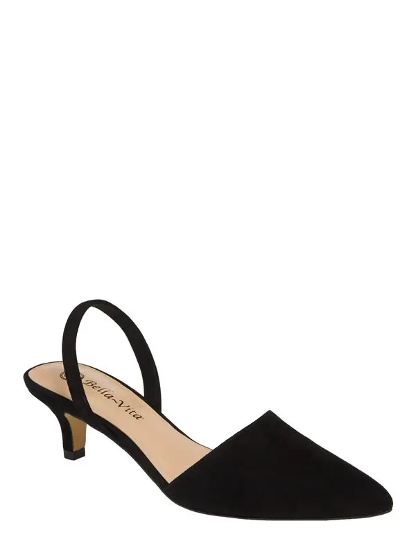 BELLA VITA Sarah Ii Slingback Pumps - Blk Suede