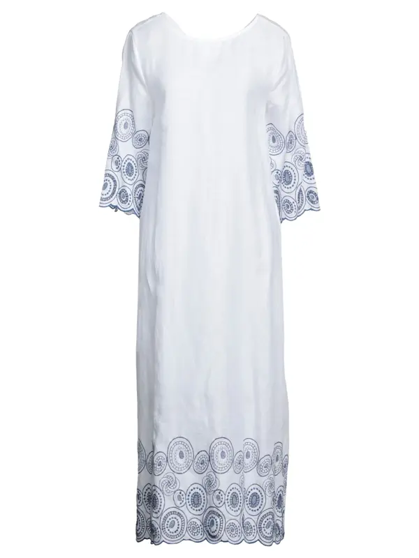 LFDL LA FABBRICA DEL LINO Linen Maxi Dress - White