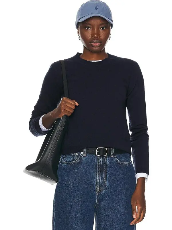 Guest In Residence Shrunken Crew Top - Midnight