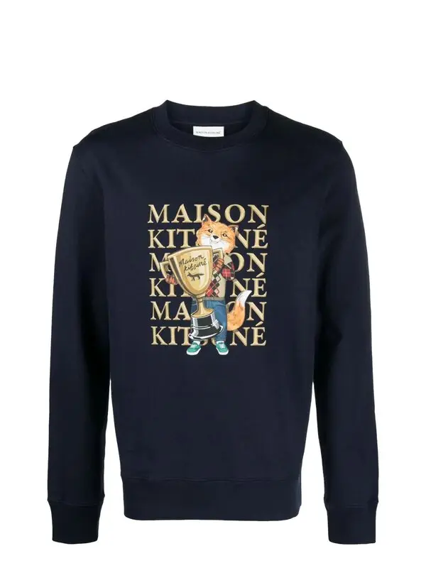 Maison Kitsuné Logo Sweatshirt - Blue