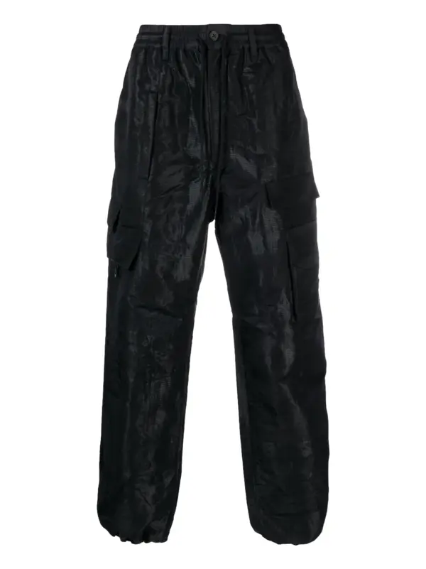 Y3 Jacquard Ripstop Cargo Trousers - Black
