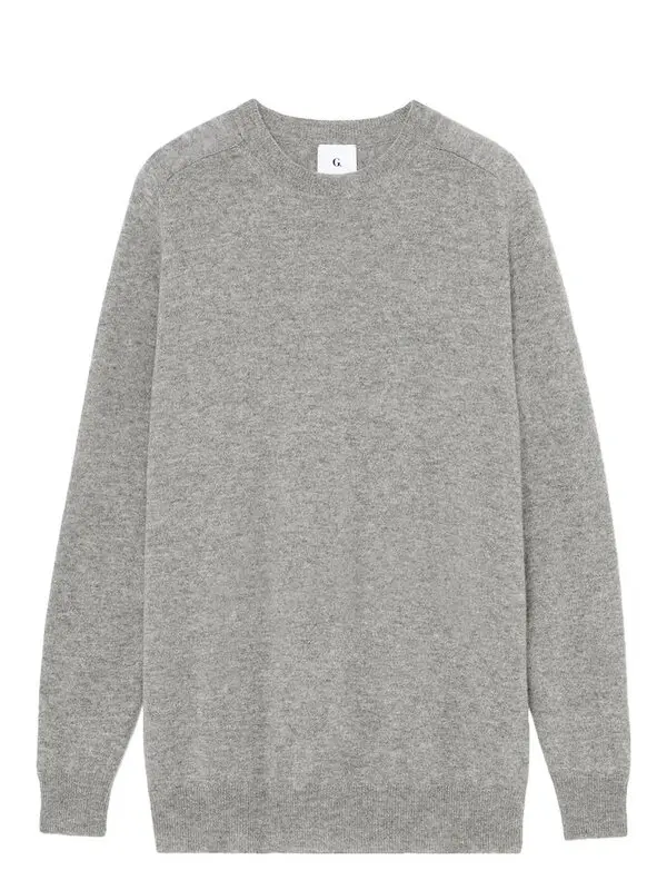 G. LABEL BY GOOP Gia Classic Cashmere Crewneck - Medium Grey