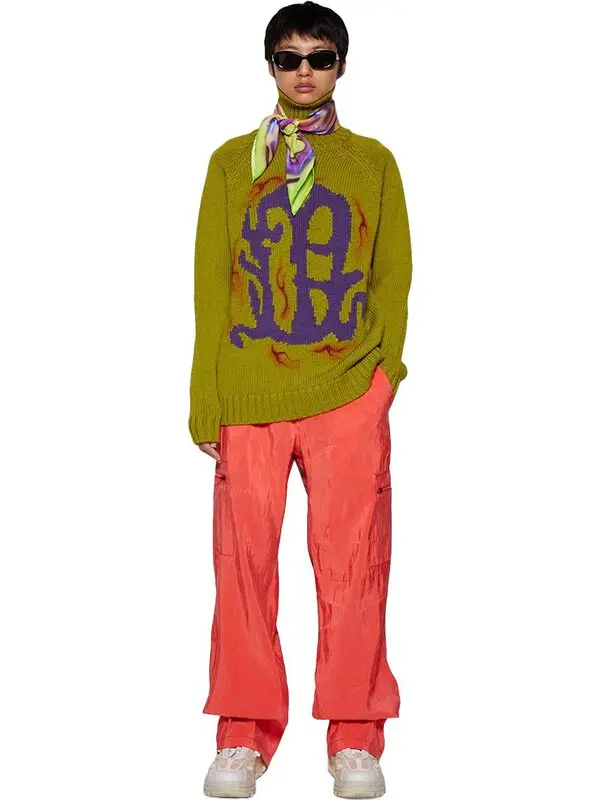 CASELLA MEYER Silk Cargo Pants - Orange