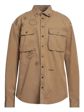Dsquared2 Shirt Size Cotton, Brass - Beige