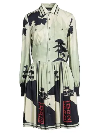 Dsquared2 Mini Shirt Dress - Green