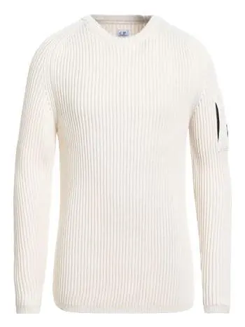 C.P. COMPANY Merino Wool Blend Sweater - White